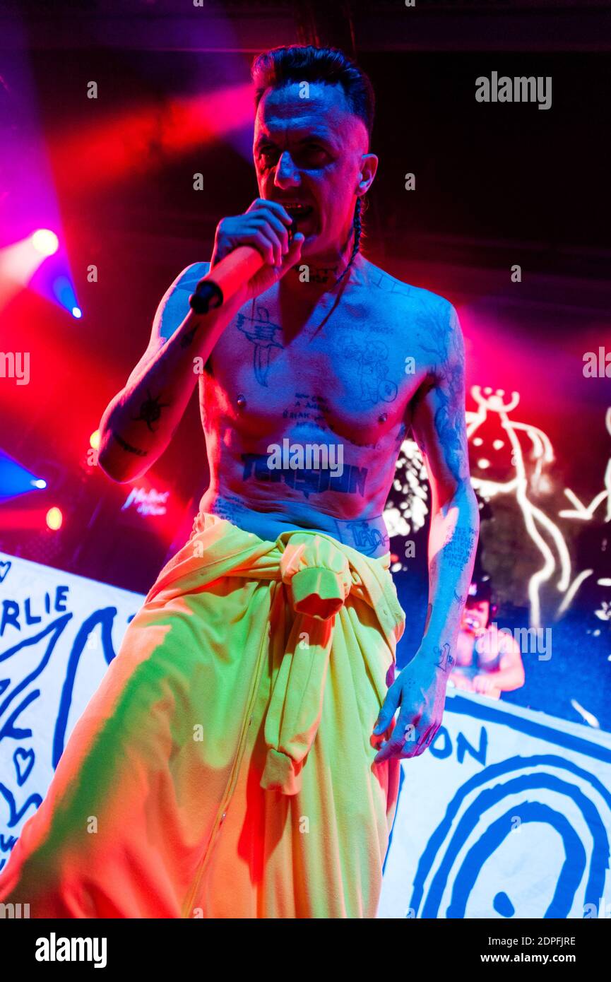 Ninja of the South African rap-rave group Die Antwoord performs live on ...