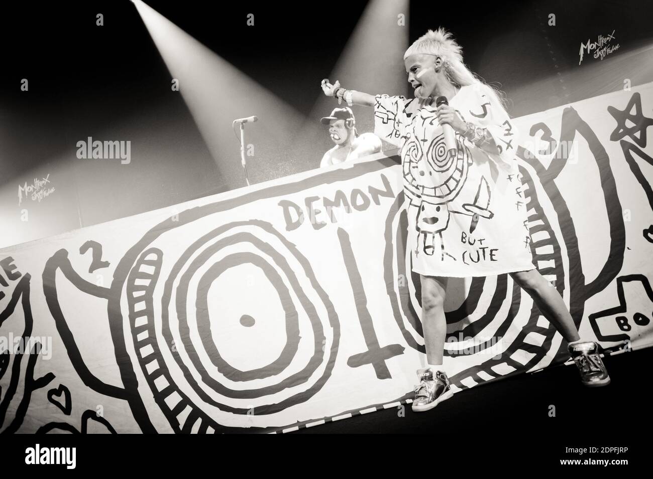 Yolandi Visser of the South African rap-rave group Die Antwoord ...