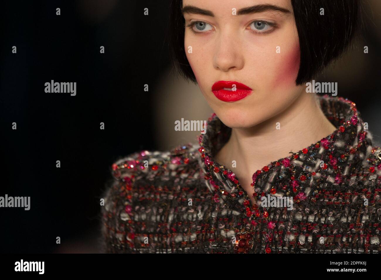 A model presents a creation for Chanel 2015-2016 Fall/Winter Haute ...