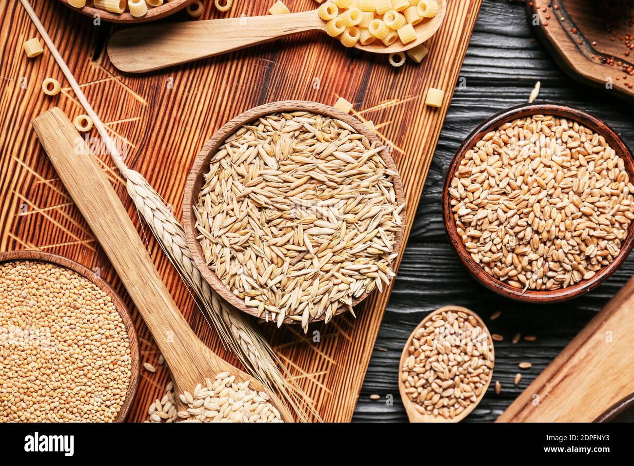 Assortment various cereals grains hi-res stock photography and images ...