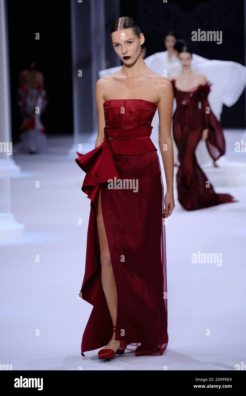 A model walks the runway for the Lan Yu Haute-Couture Fall/Winter 2015/ ...