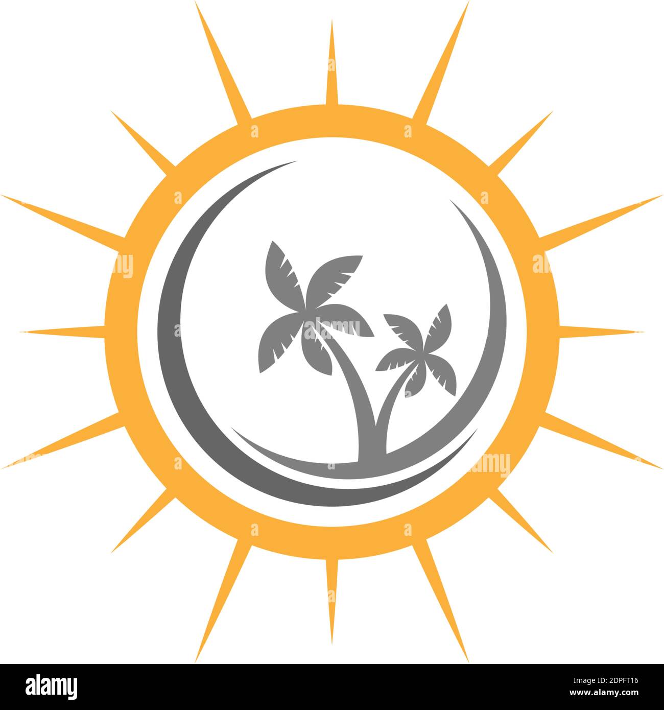 Palm tree summer logo template vector illustration Stock Vector Image ...