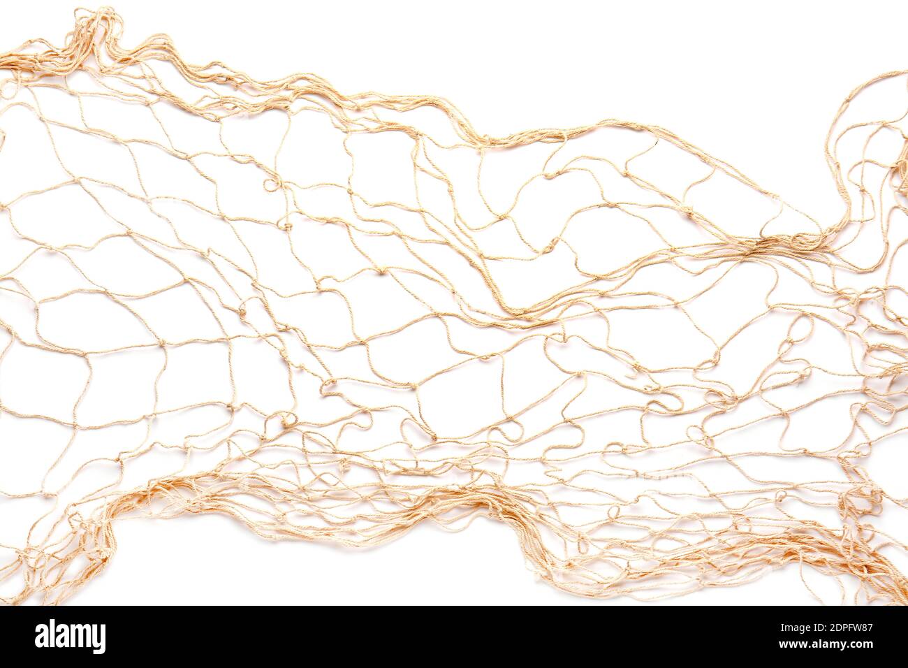 Fish net on white background Stock Photo - Alamy