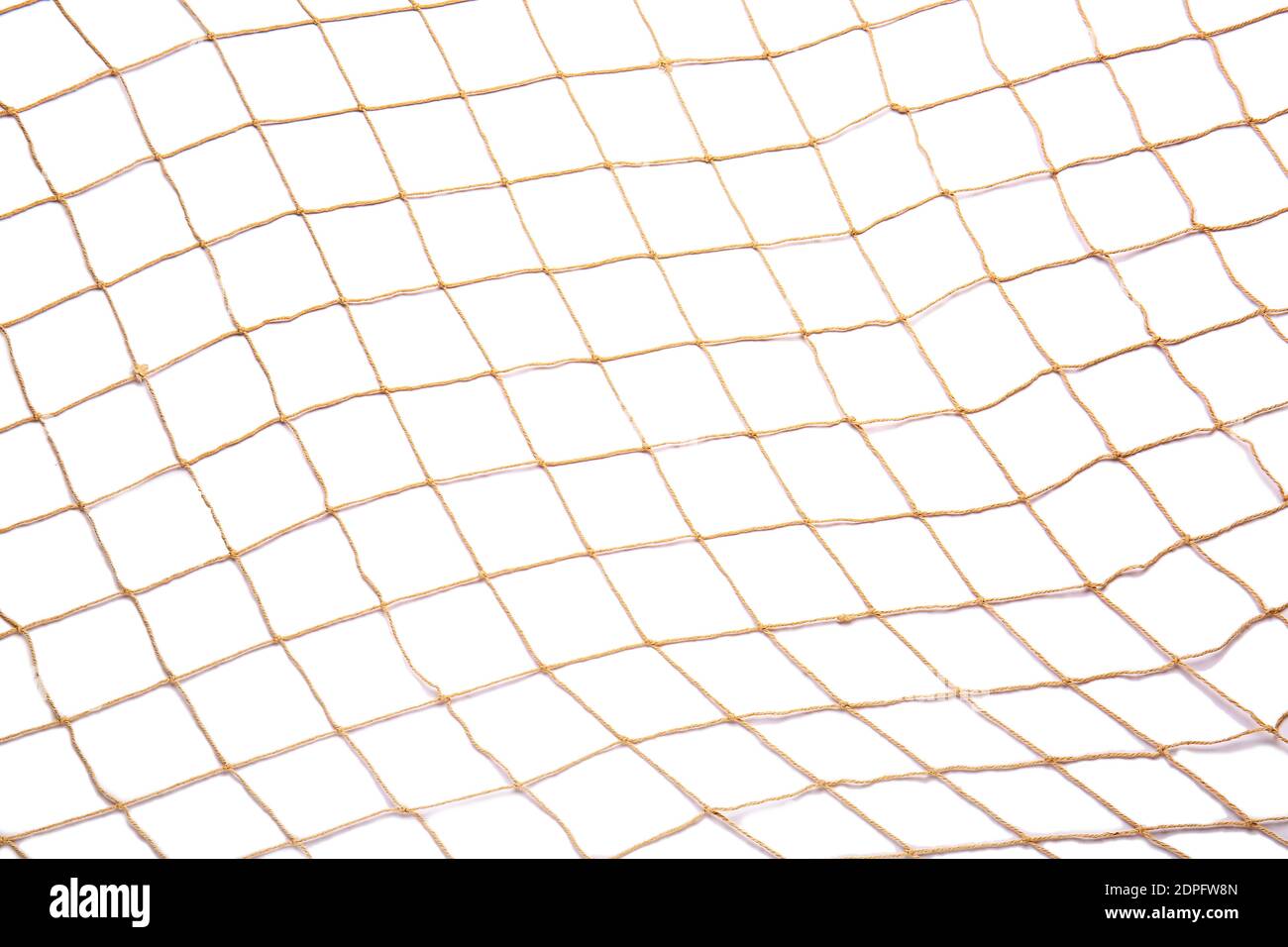 Fish net on white background Stock Photo - Alamy