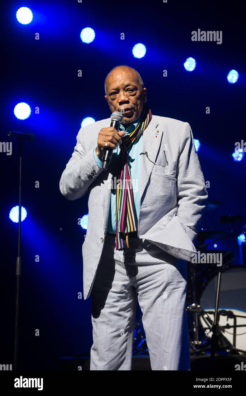 Quincy Jones performs live on stage at Montreux Jazz Festival in ...