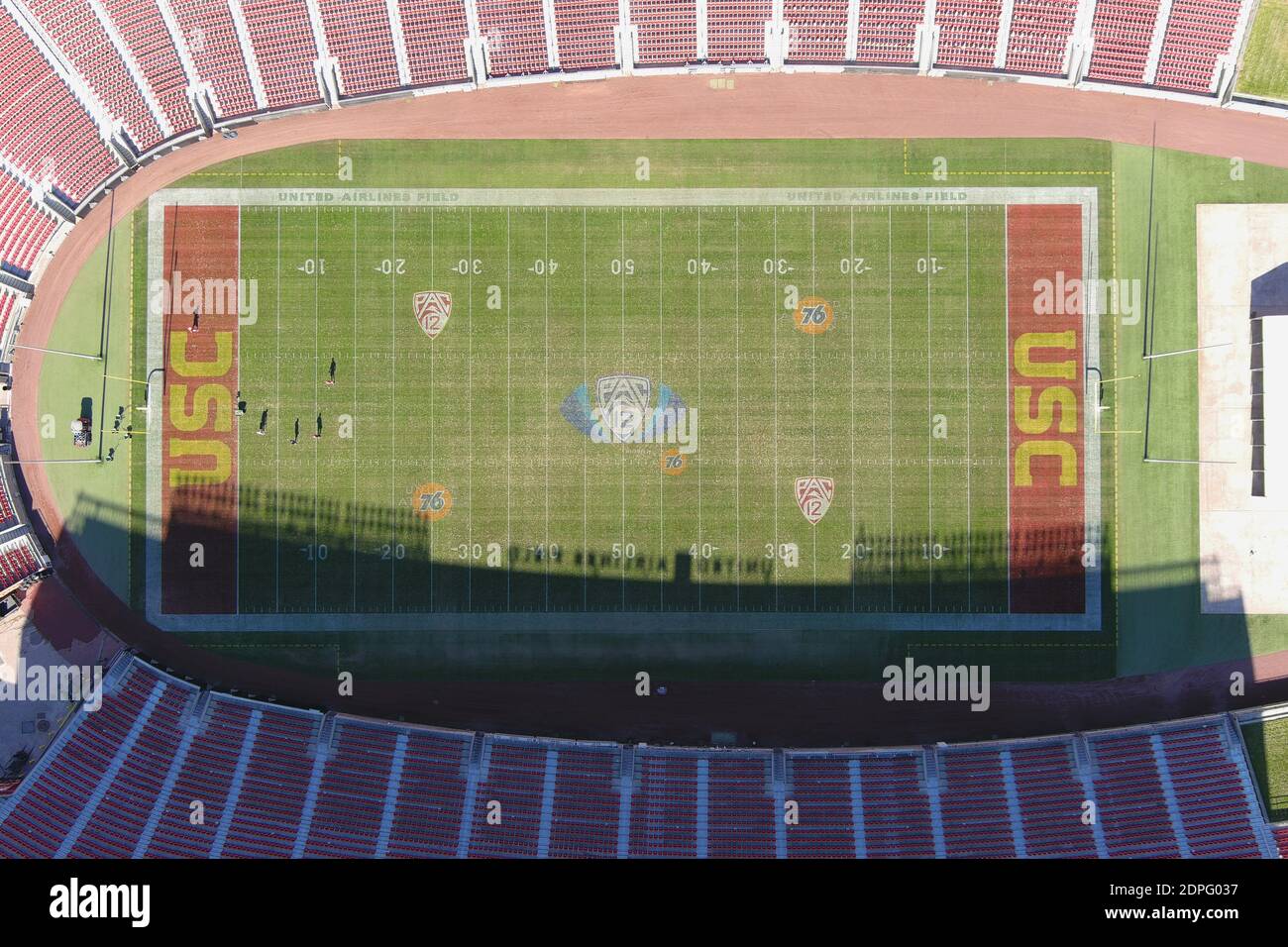 A general view of the Pac-12 Conference championship logo on the ...