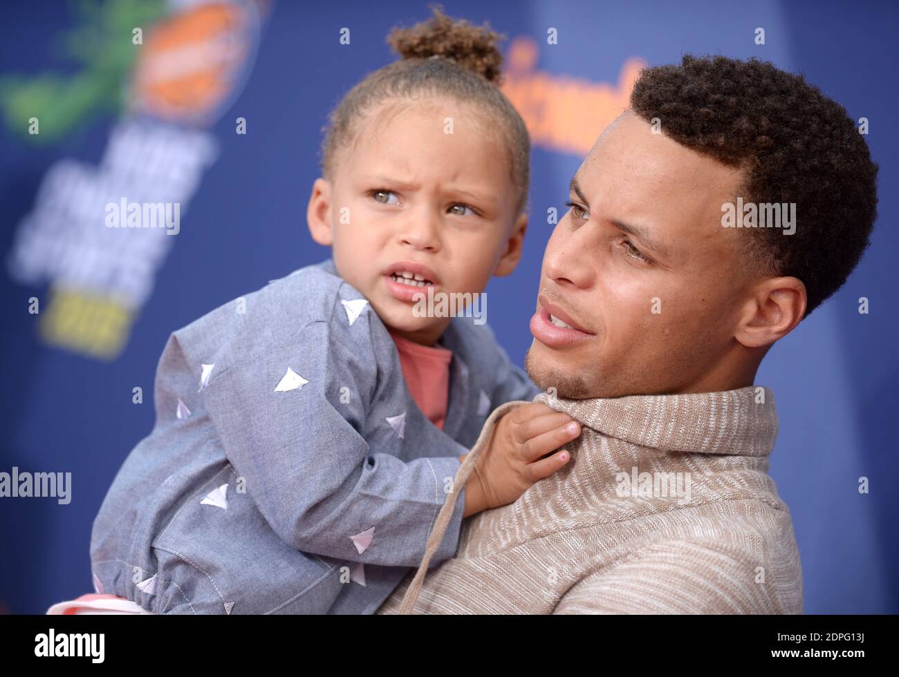 Stephen Curry and Riley Curry attend the Nickelodeon Kids' Choice ...