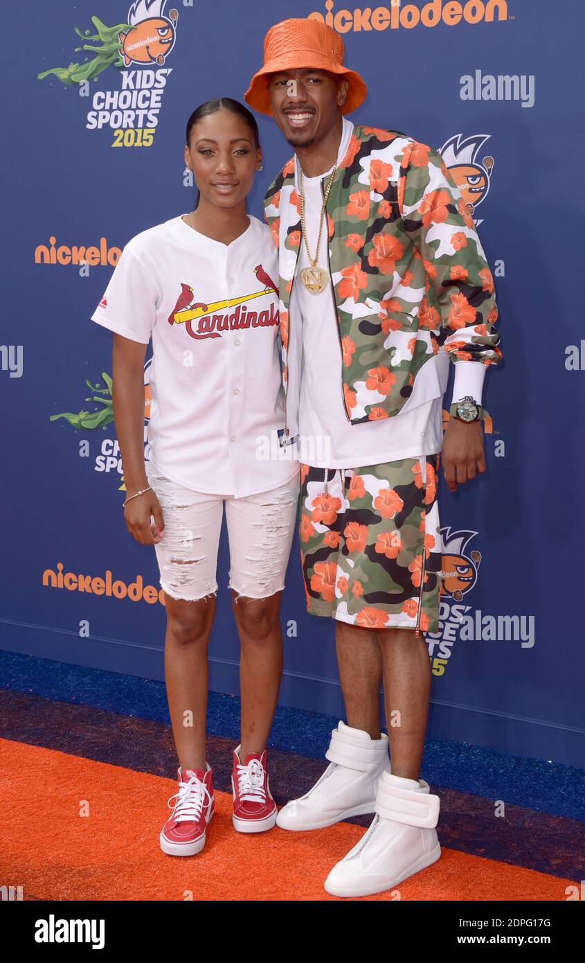 Mo'ne Davis and Nick Cannon attend the Nickelodeon Kids' Choice Sports ...