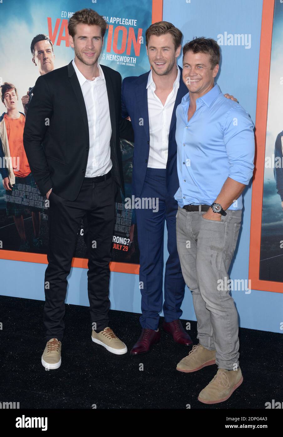 Chris Hemsworth, Luke Hemsworth and Liam Hemsworth attend the Premiere ...