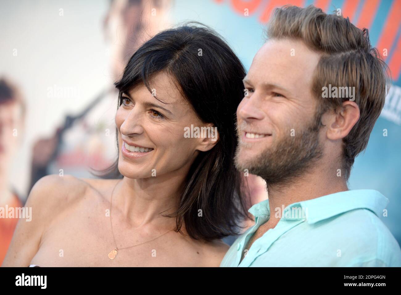 Perrey Reeves and Aaron Fox attend the Premiere of Warner Bros ...