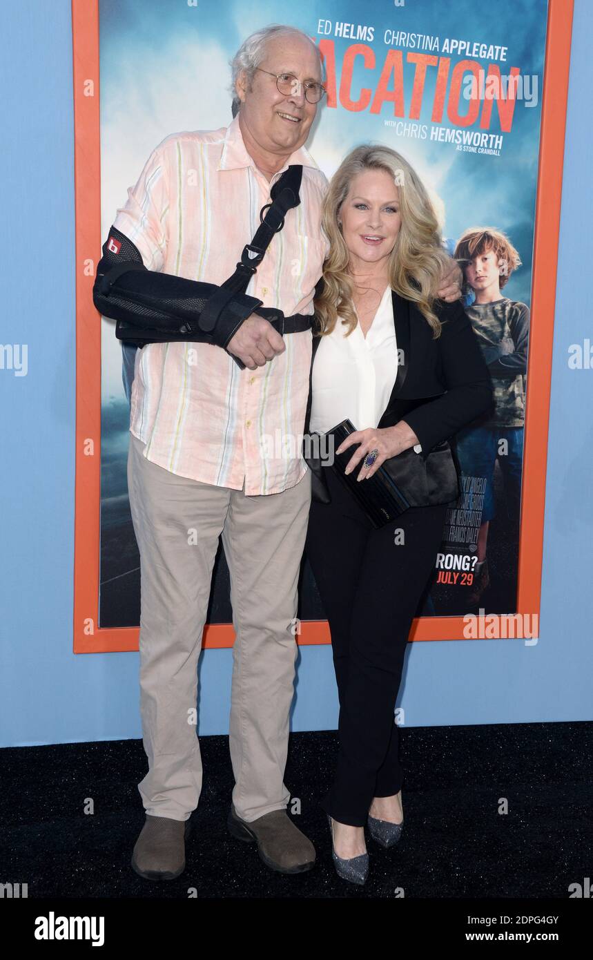Chevy Chase and Beverly D'Angelo attend the Premiere of Warner Bros ...