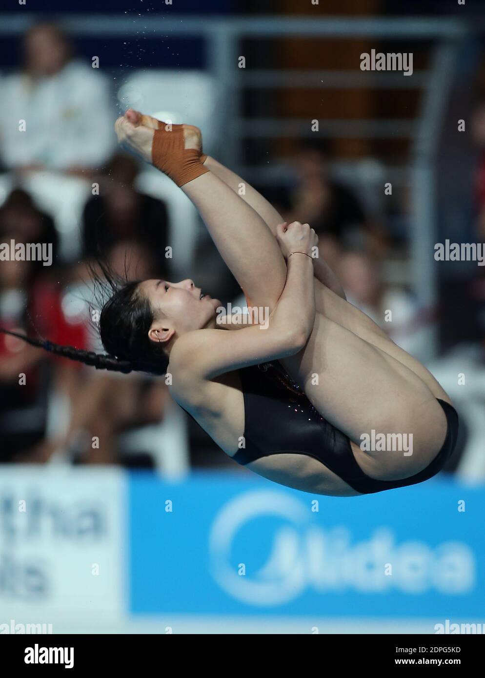 HE ZI of China silver medal in the women´s 3 m. diving during 16th FINA ...