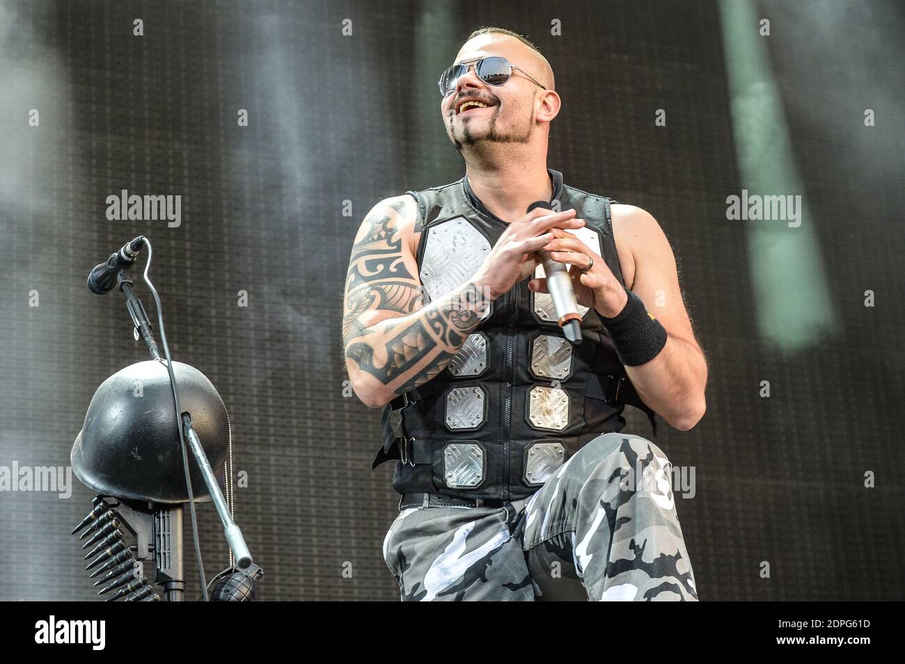 Sabaton in concert at 26th Wacken Open Air festival in Wacken, Germany ...