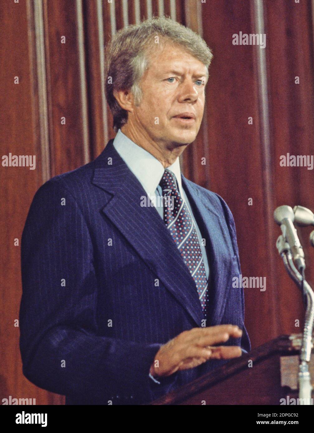 United States President-elect Jimmy Carter meets reporters after ...