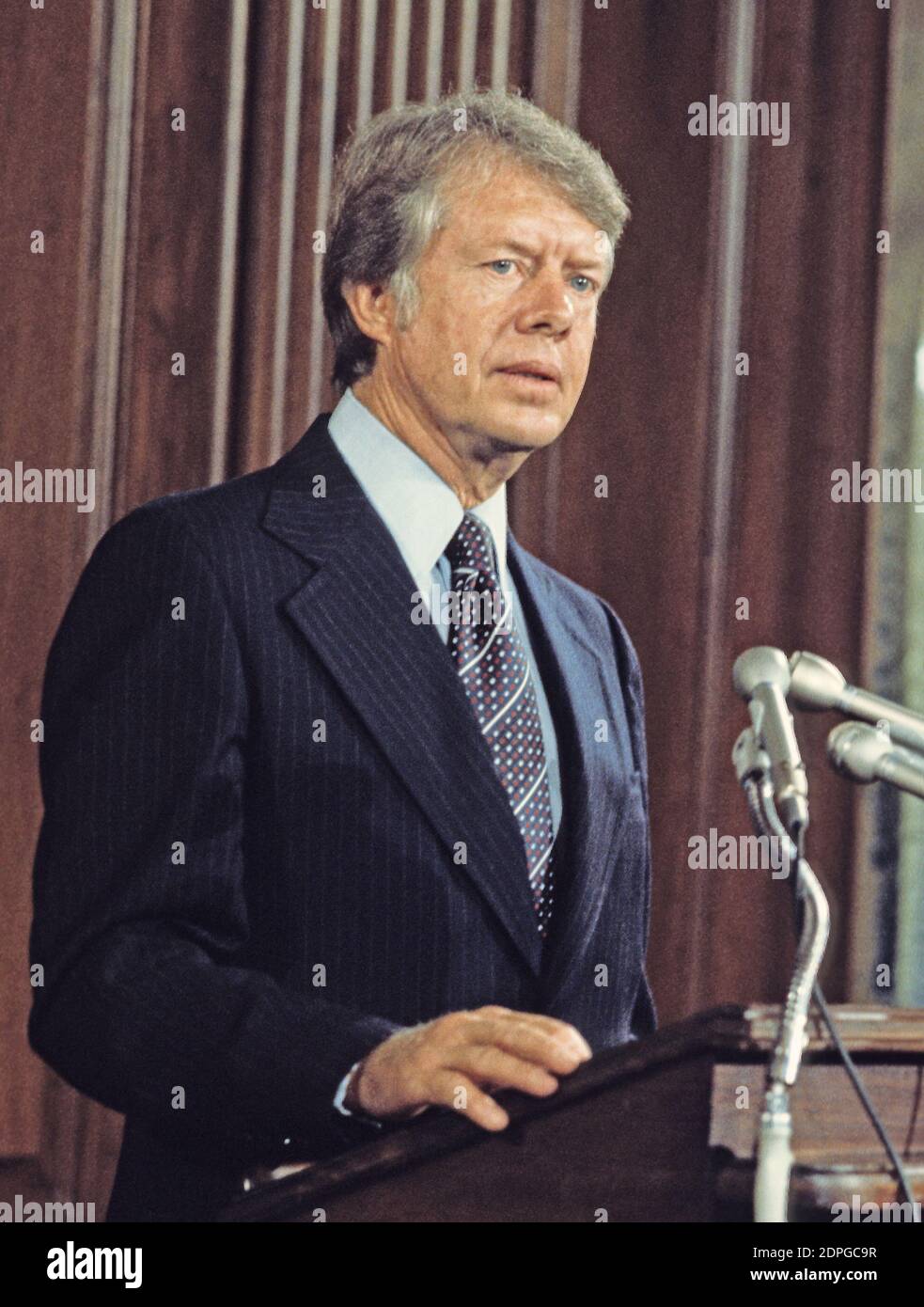 United States President-elect Jimmy Carter meets reporters after ...