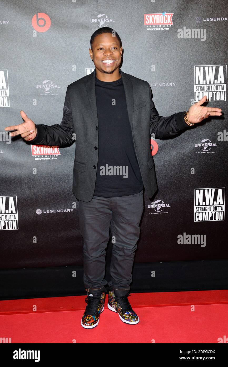 Jason Mitchell attending the Straight Outta Compton French premiere ...