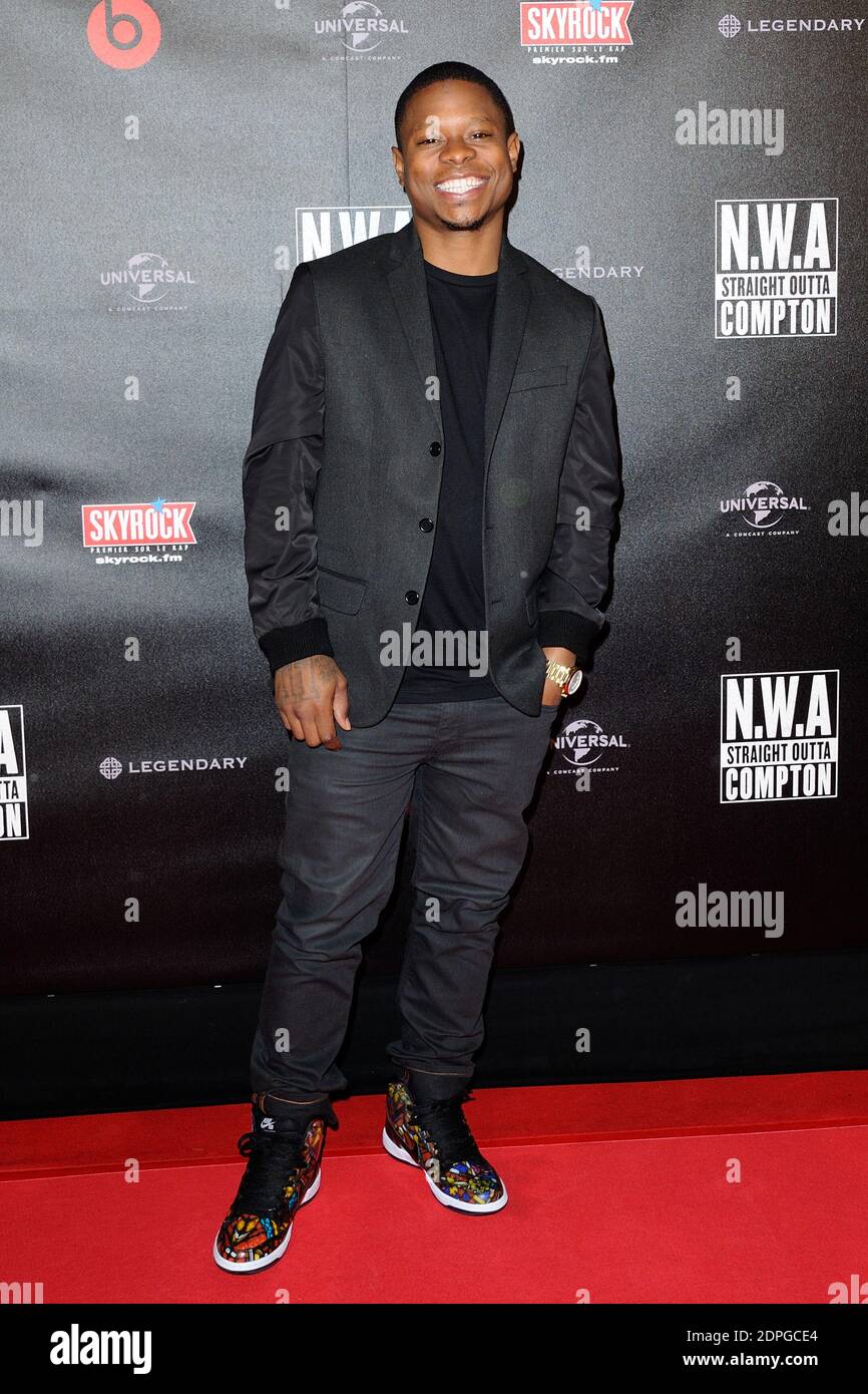 Jason Mitchell attending the Straight Outta Compton French premiere ...