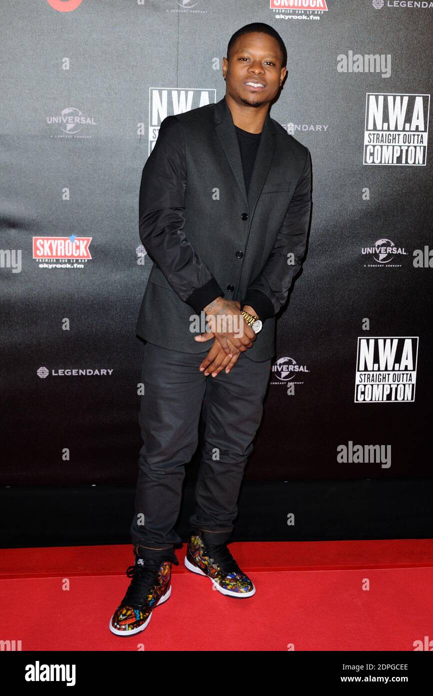 Jason Mitchell attending the Straight Outta Compton French premiere ...