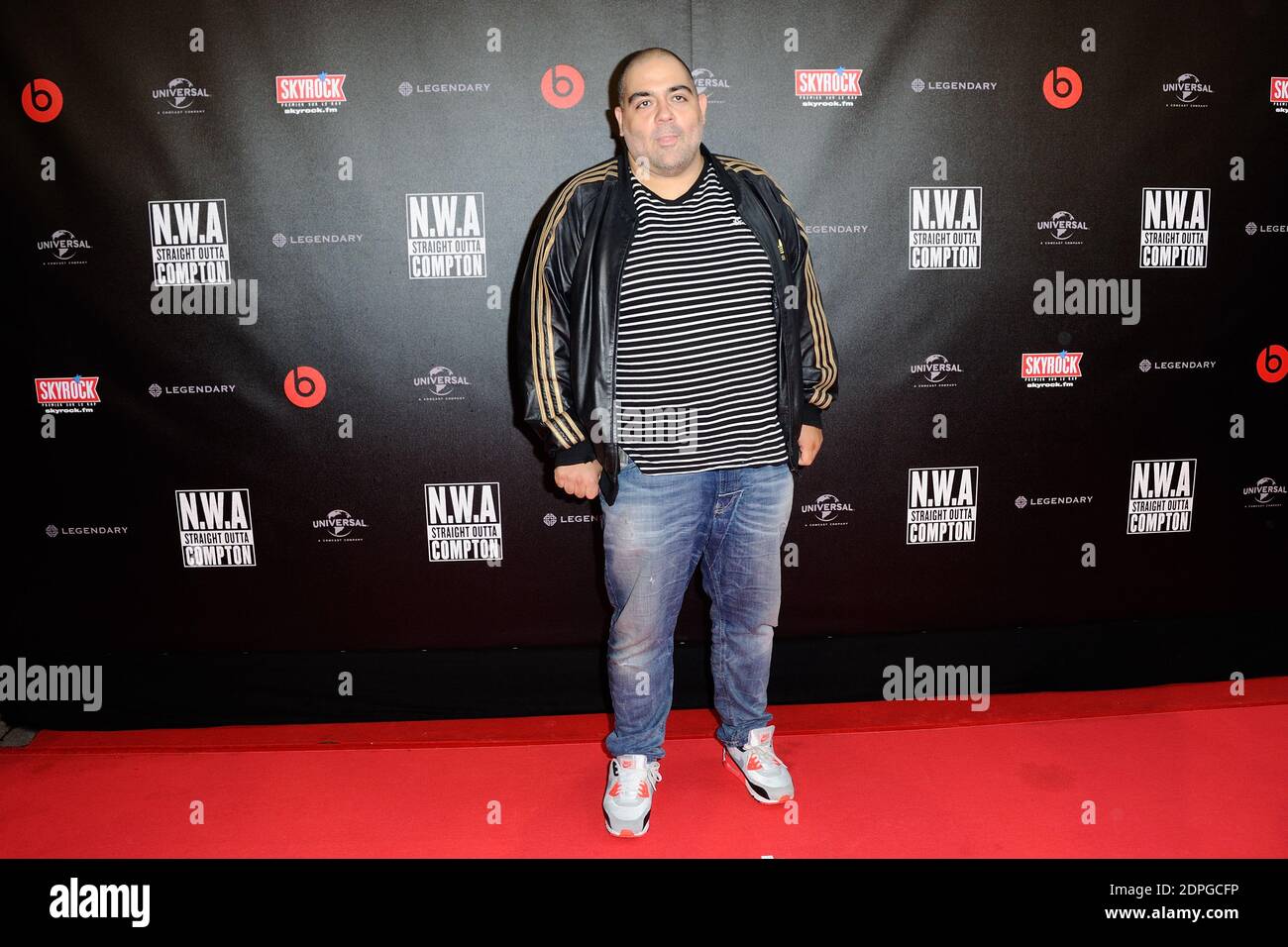 Tefa attending the Straight Outta Compton French premiere held at UGC ...