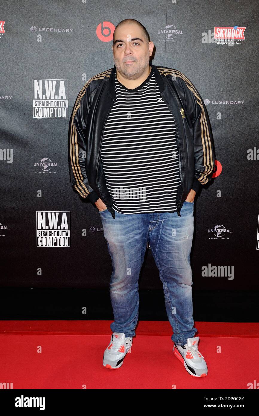 Tefa attending the Straight Outta Compton French premiere held at UGC ...