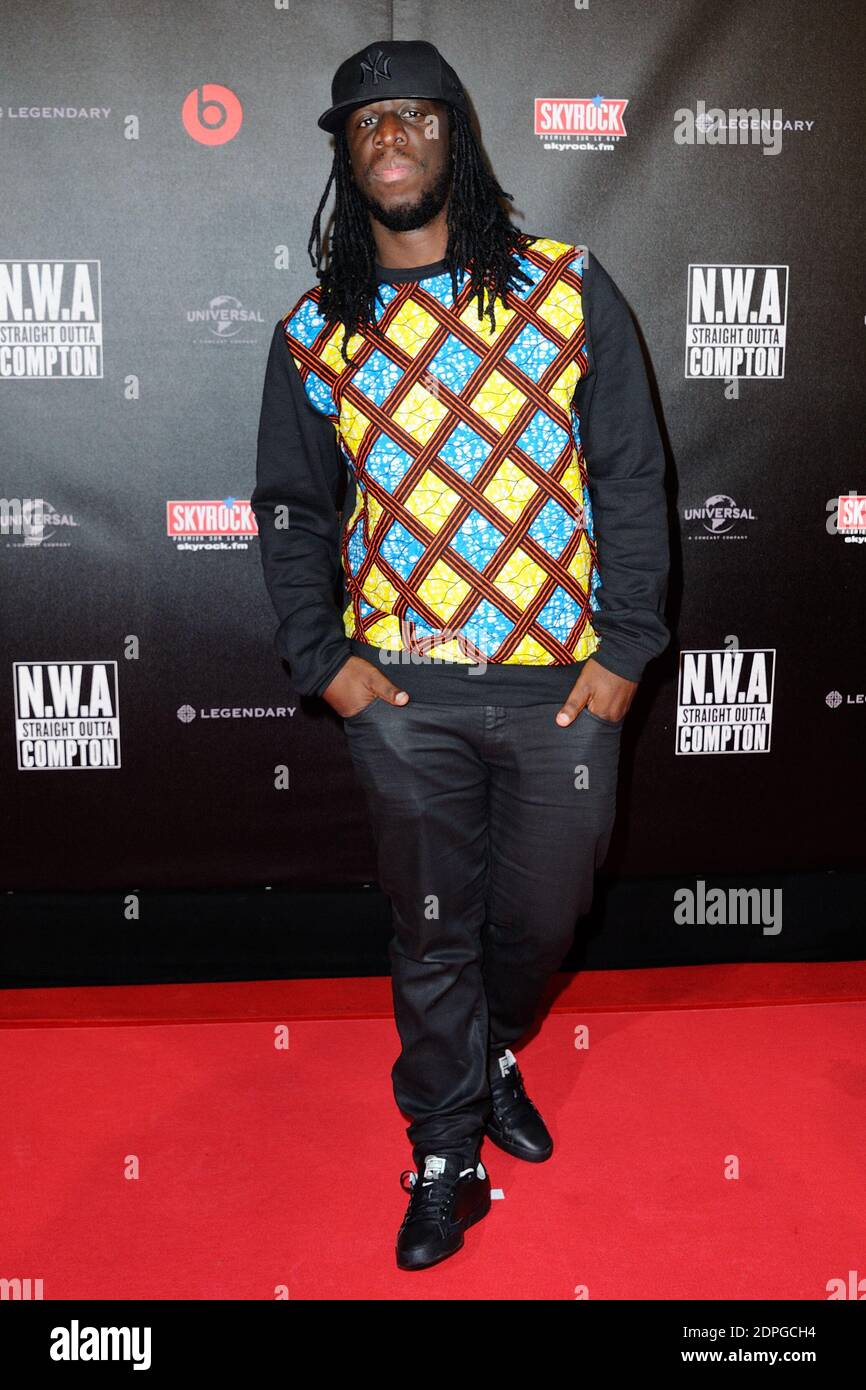 Youssoupha Mabiki attending the Straight Outta Compton French premiere ...