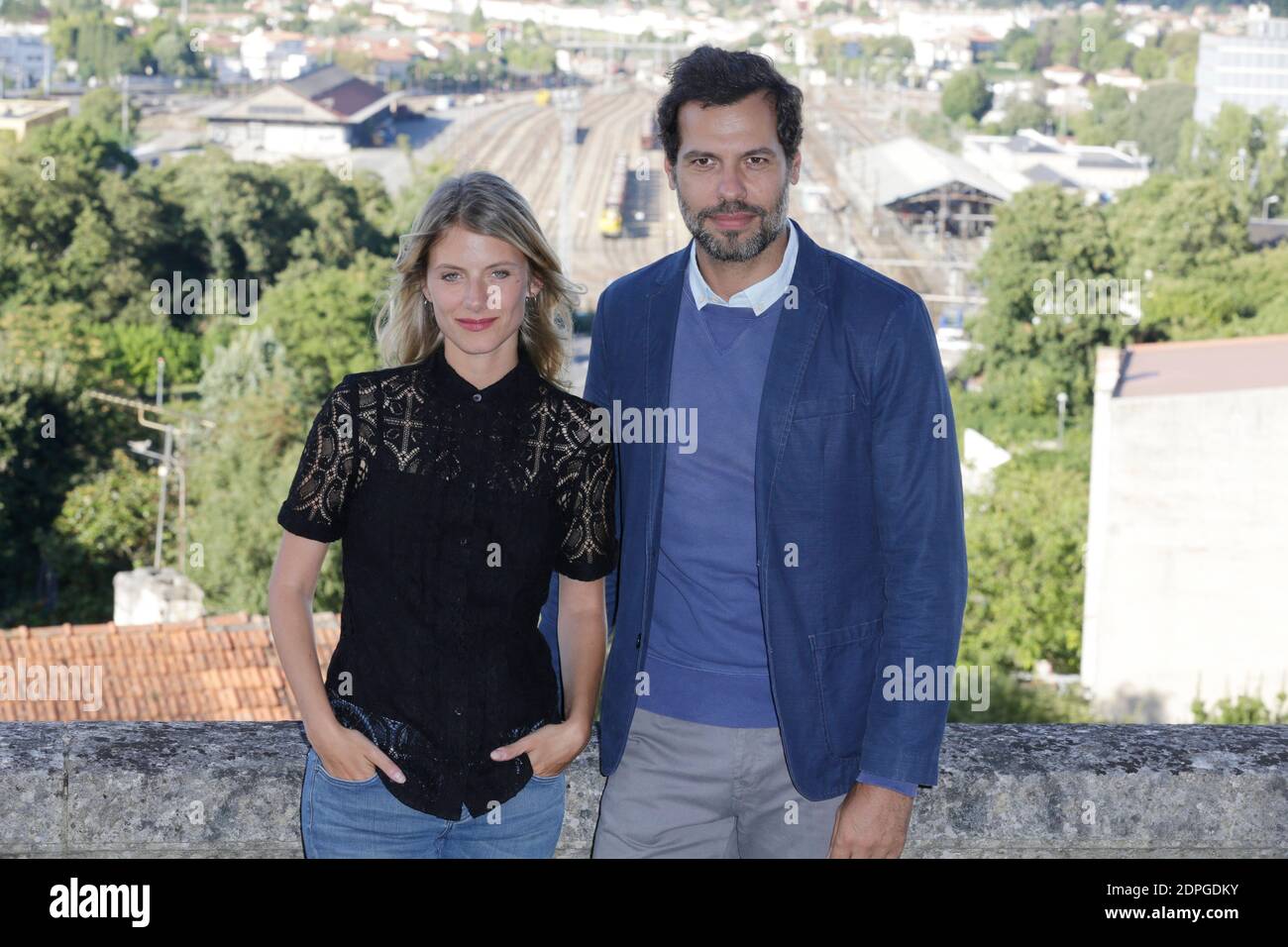 Melanie Laurent and Laurent Lafitte posing for the photocall of ...