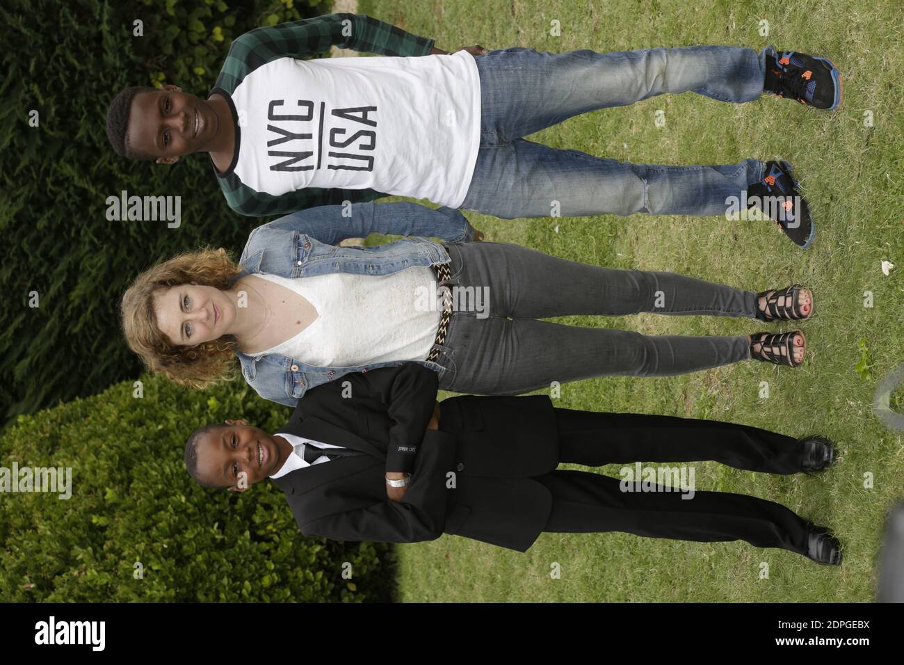 Ali Bidanessy, Josephine de Meaux and Balamine Guirassy pose for the ...