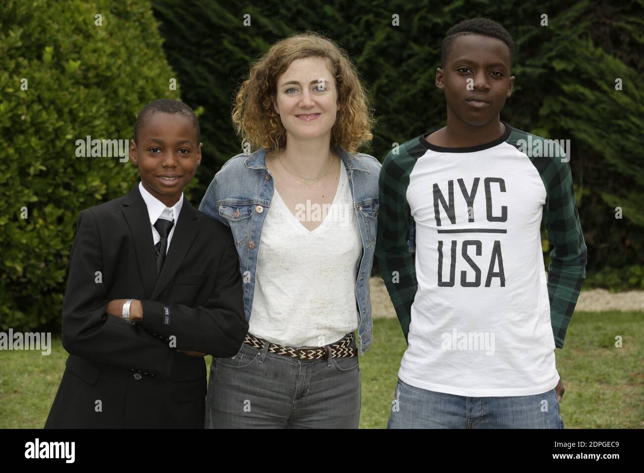 Ali Bidanessy, Josephine de Meaux and Balamine Guirassy pose for the ...