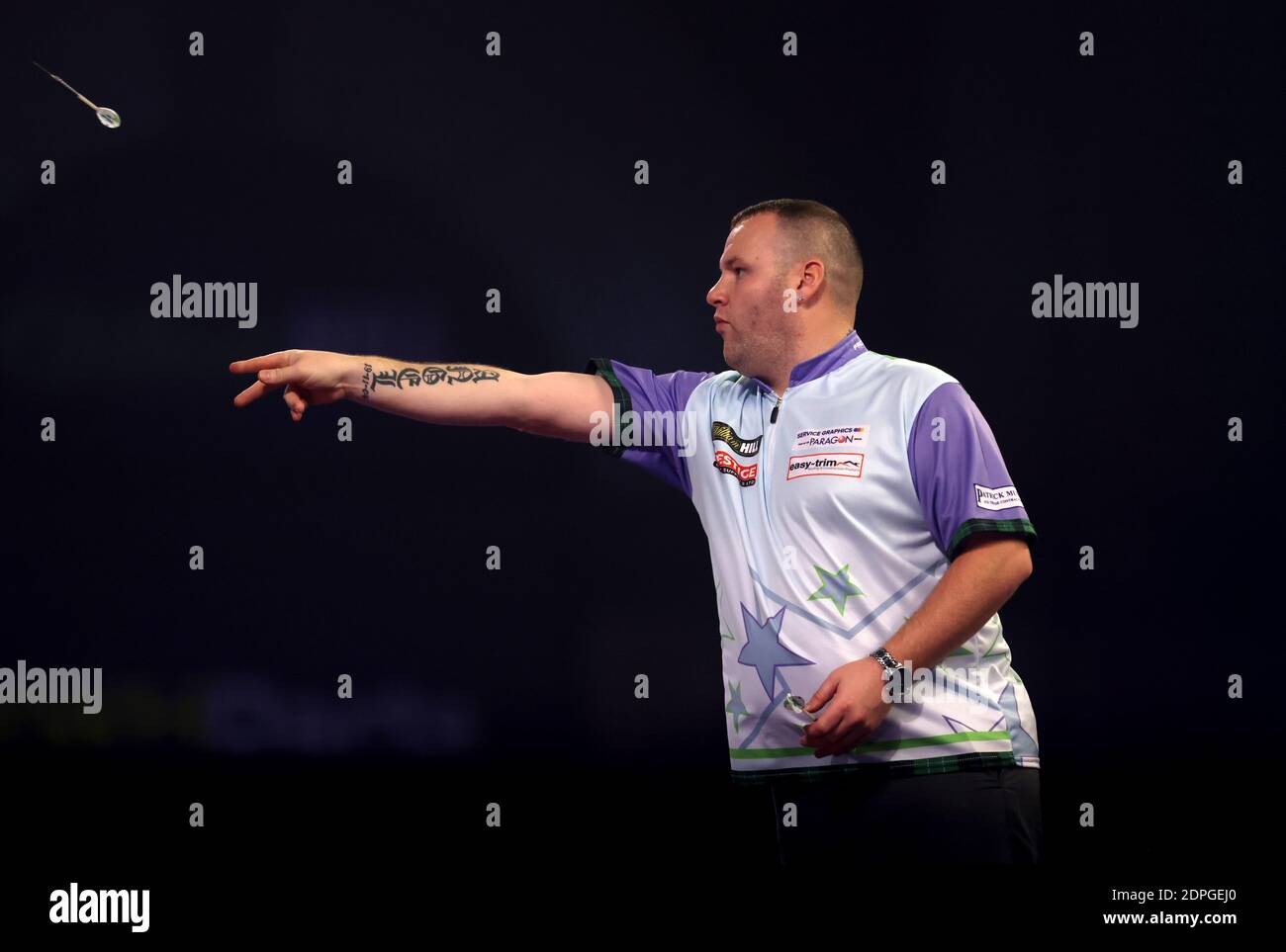 Ryan Murray in action during day five of the William Hill World Darts ...