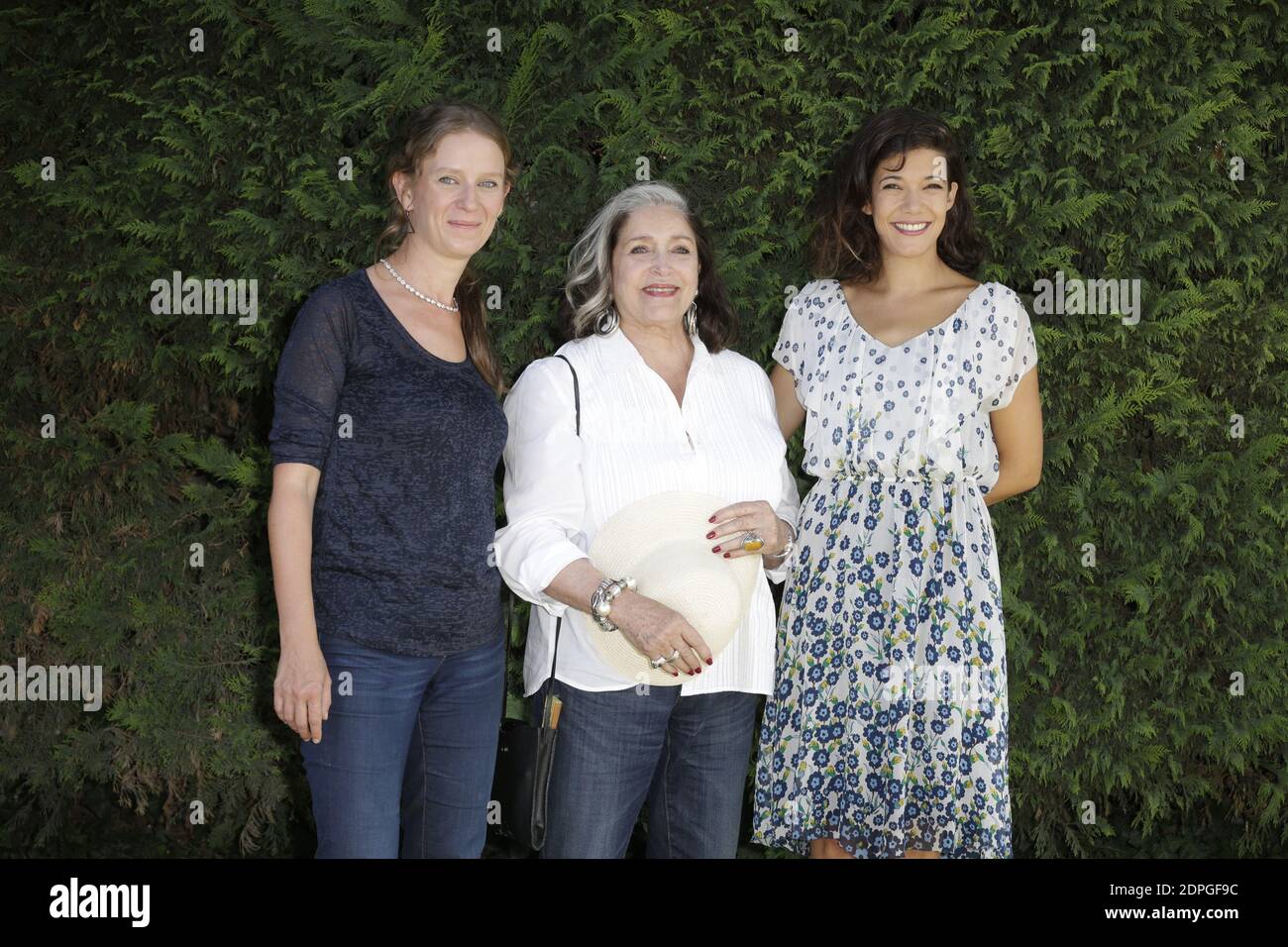 Delphine Noels, Francoise Fabian and Melanie Doutey poses for the ...