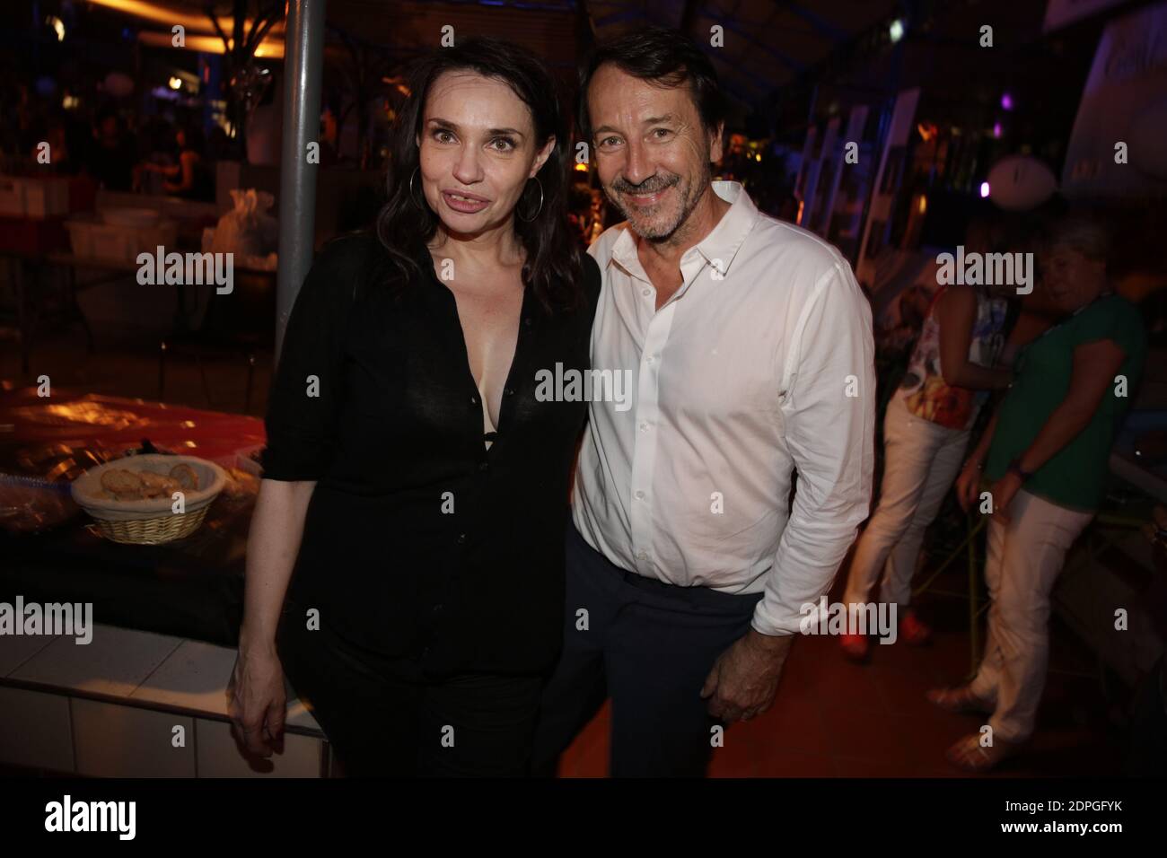 Exclusive - Beatrice Dalle and Jean-Hugues Anglade attending the party ...