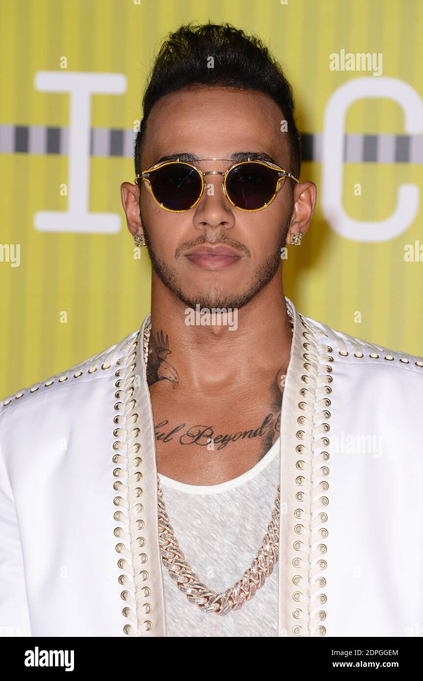 Lewis Hamilton attends the 2015 MTV Video Music Awards at Microsoft ...
