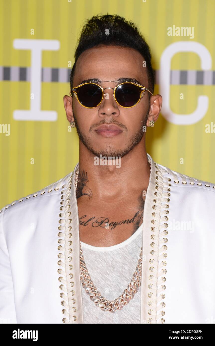 Lewis Hamilton attends the 2015 MTV Video Music Awards at Microsoft ...