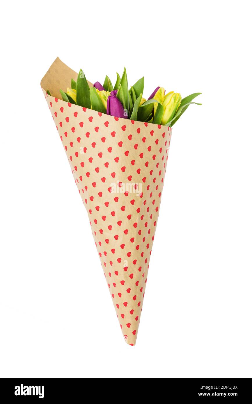 Bouquet of flowers wrapped hi-res stock photography and images - Alamy