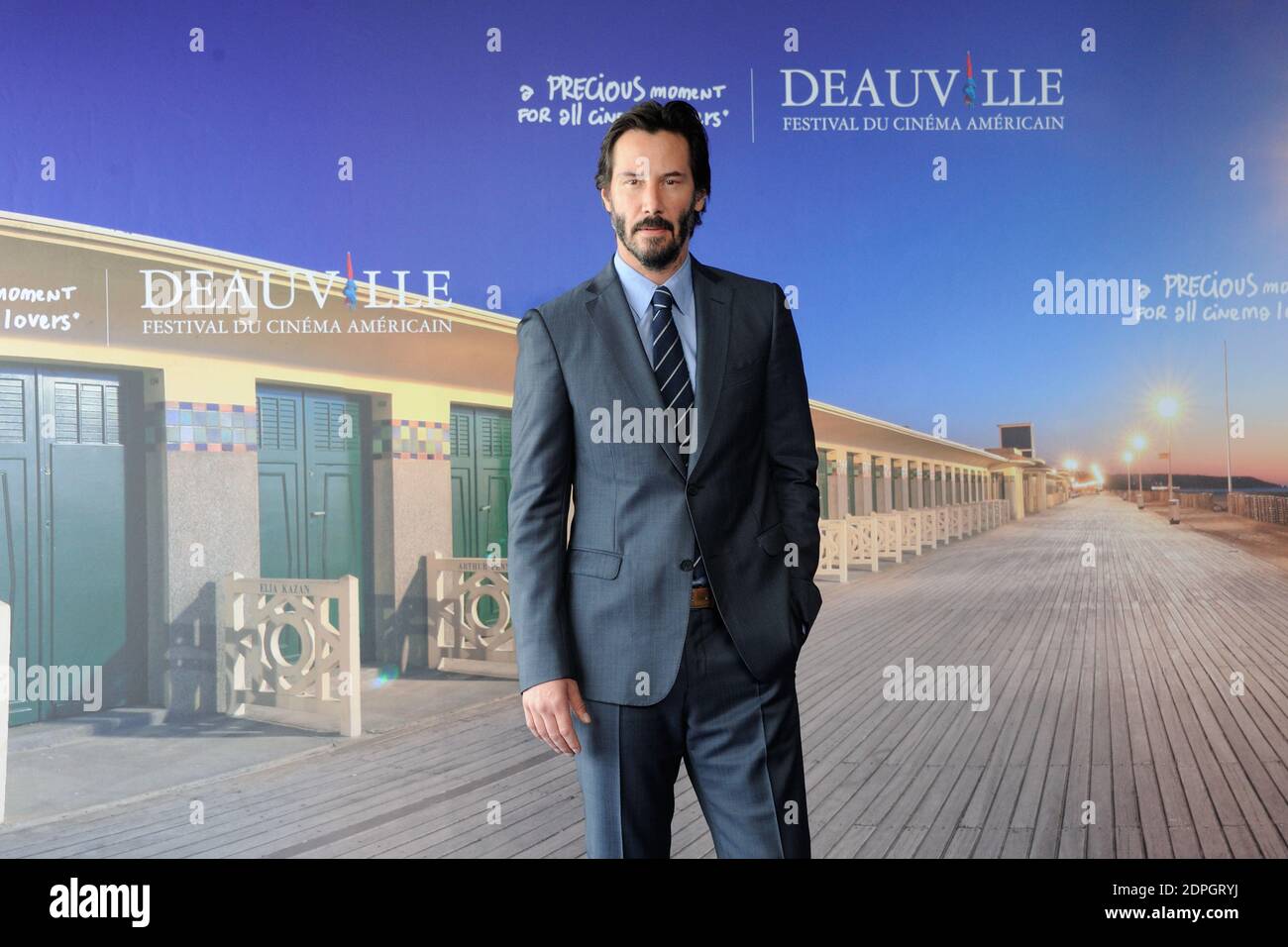 Keanu Reeves posing at the photocall for the film Knock Knock as part ...