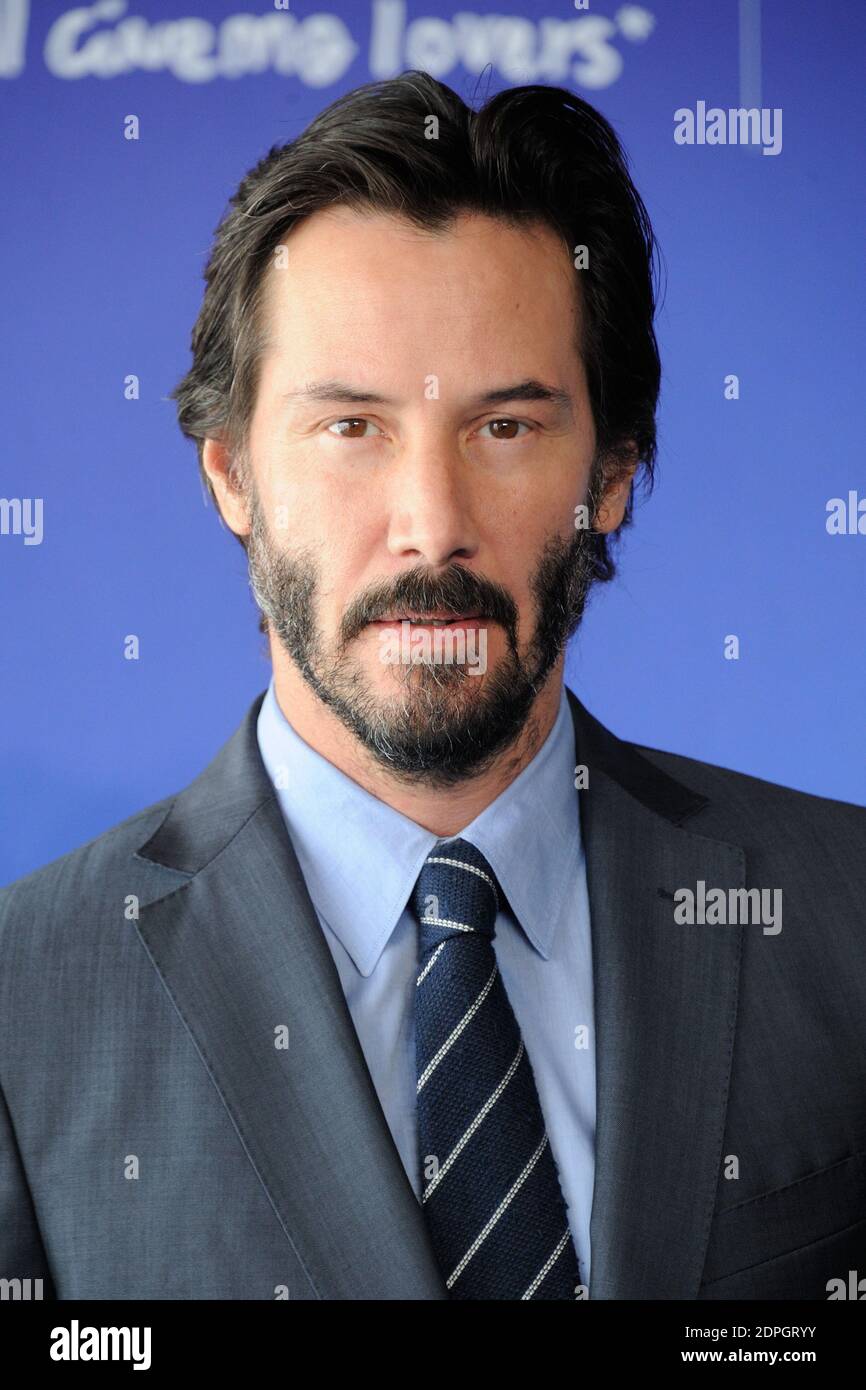 Keanu Reeves posing at the photocall for the film Knock Knock as part ...