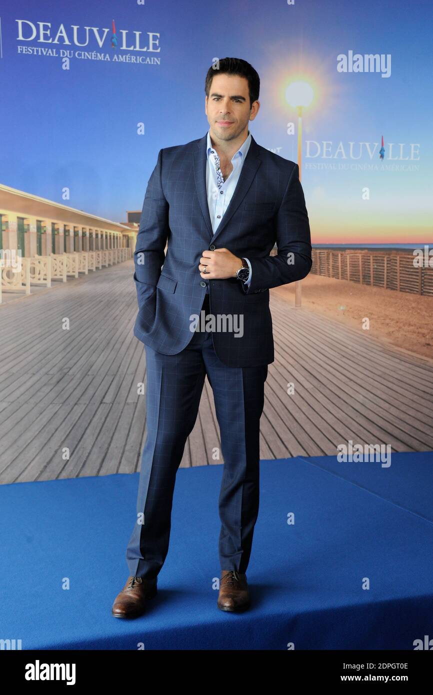 Eli Roth posing at the photocall for the film Knock Knock as part of ...