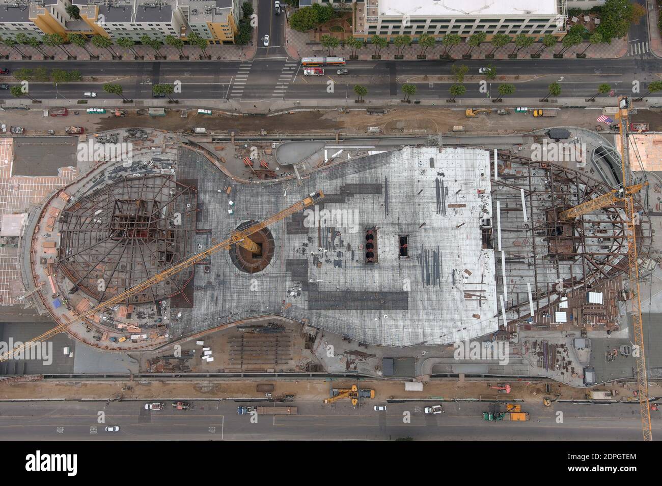 The construction site of the Lucas Museum of Narrative Art in ...