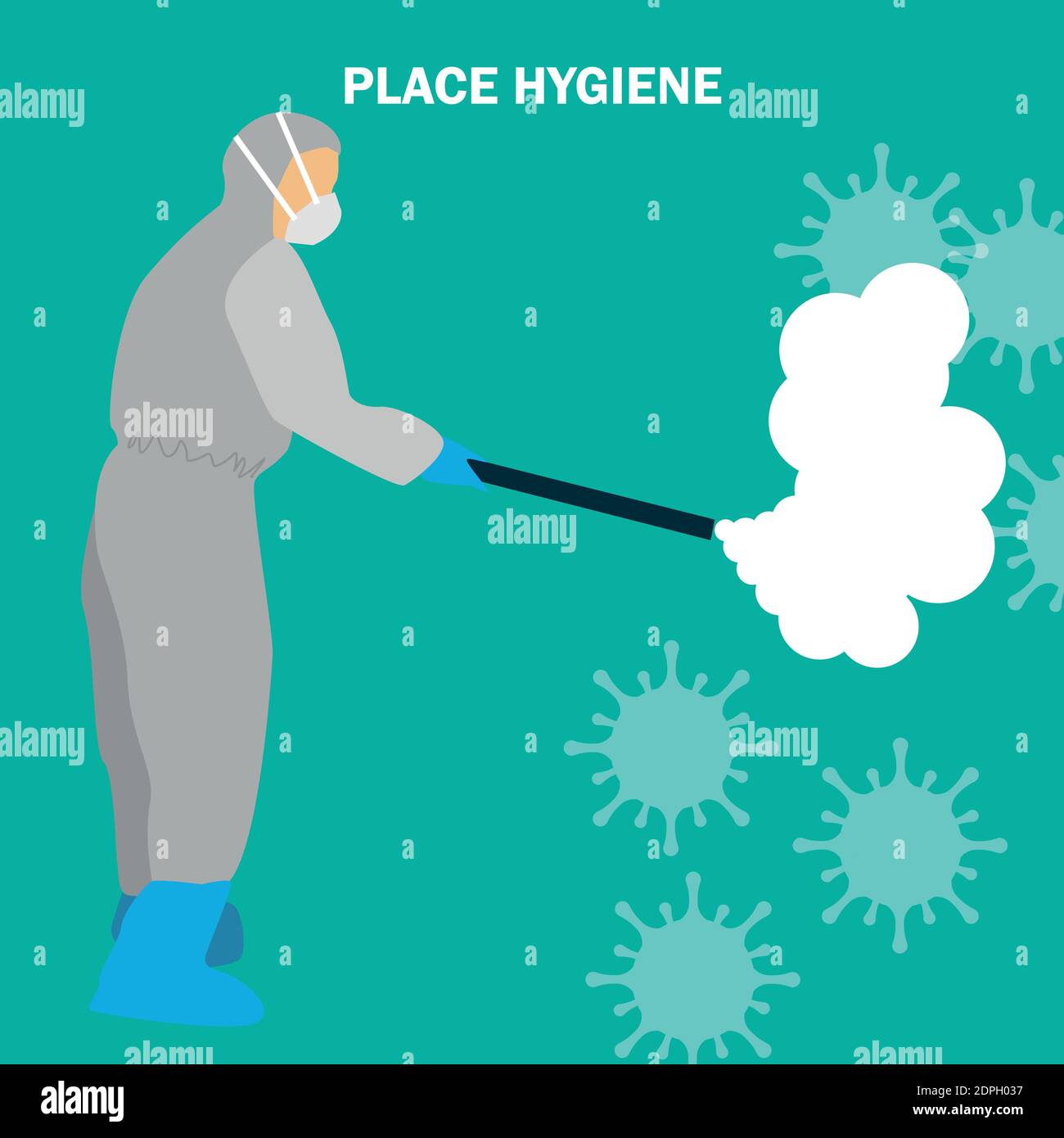 Place hygiene coronavirus pandemic vector illustration Stock Vector ...