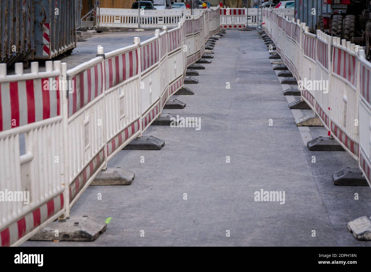 Barricade footpath barricade hi-res stock photography and images - Alamy