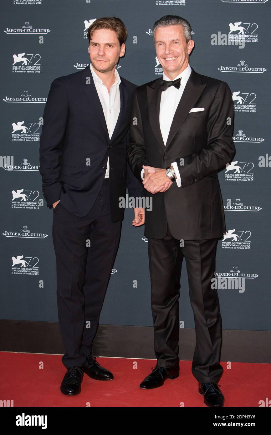 Daniel Bruhl, Daniel Riedo (CEO of JLC) at the Jaeger-LeCoultre gala ...