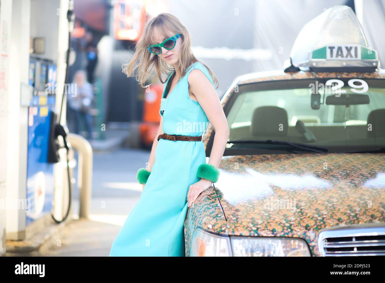 Street style, arriving at Coach Spring Summer 2016 show held at High ...