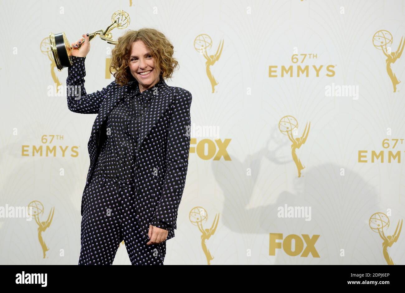 Jill Soloway poses in the press room of the 67th Emmy Awards at the ...