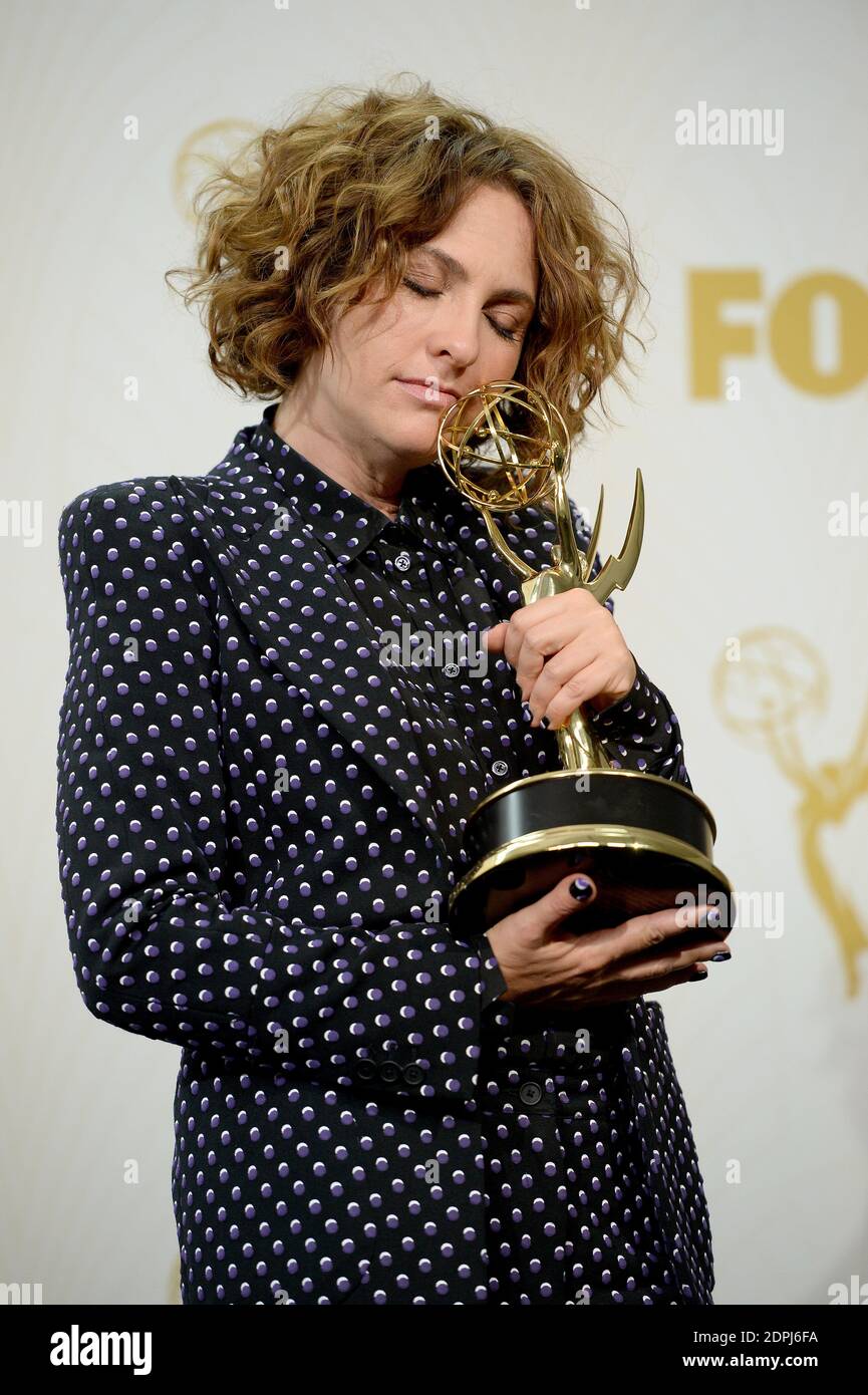 Jill Soloway poses in the press room of the 67th Emmy Awards at the ...