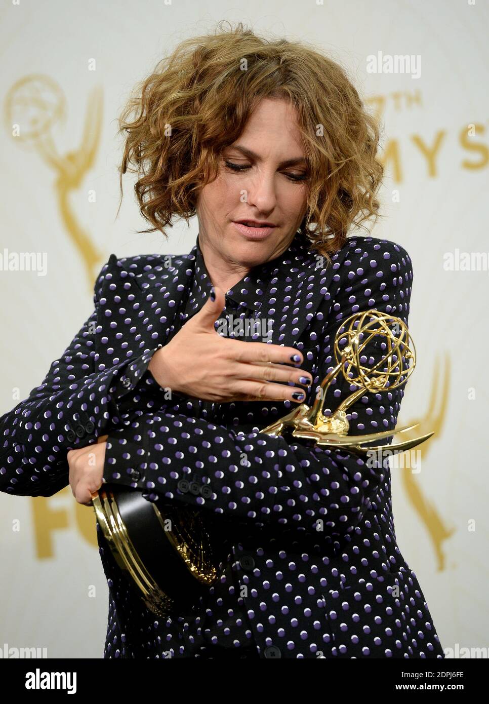 Jill Soloway poses in the press room of the 67th Emmy Awards at the ...