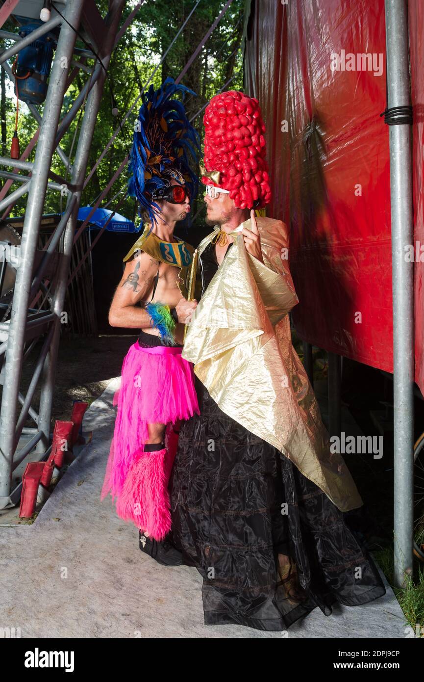 Swiss rock band Explosion De Caca poses for pictures in Nyon ...