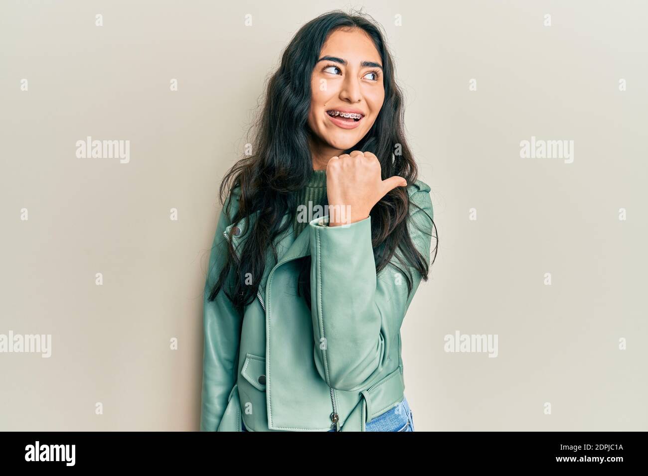 Wearing braces open mouth hi-res stock photography and images - Alamy