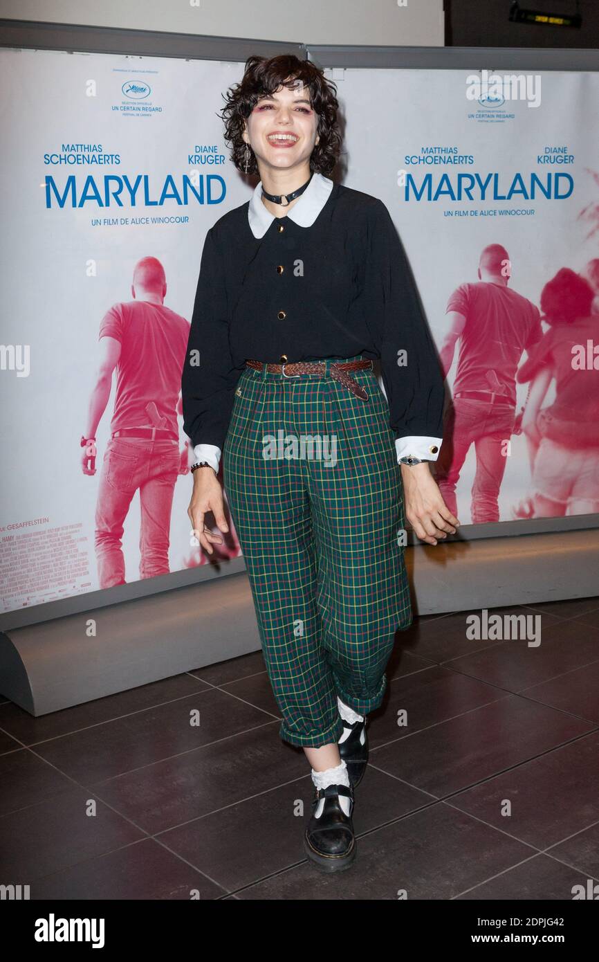 Singer Soko at the premiere for the film Maryland held at the MK2 ...