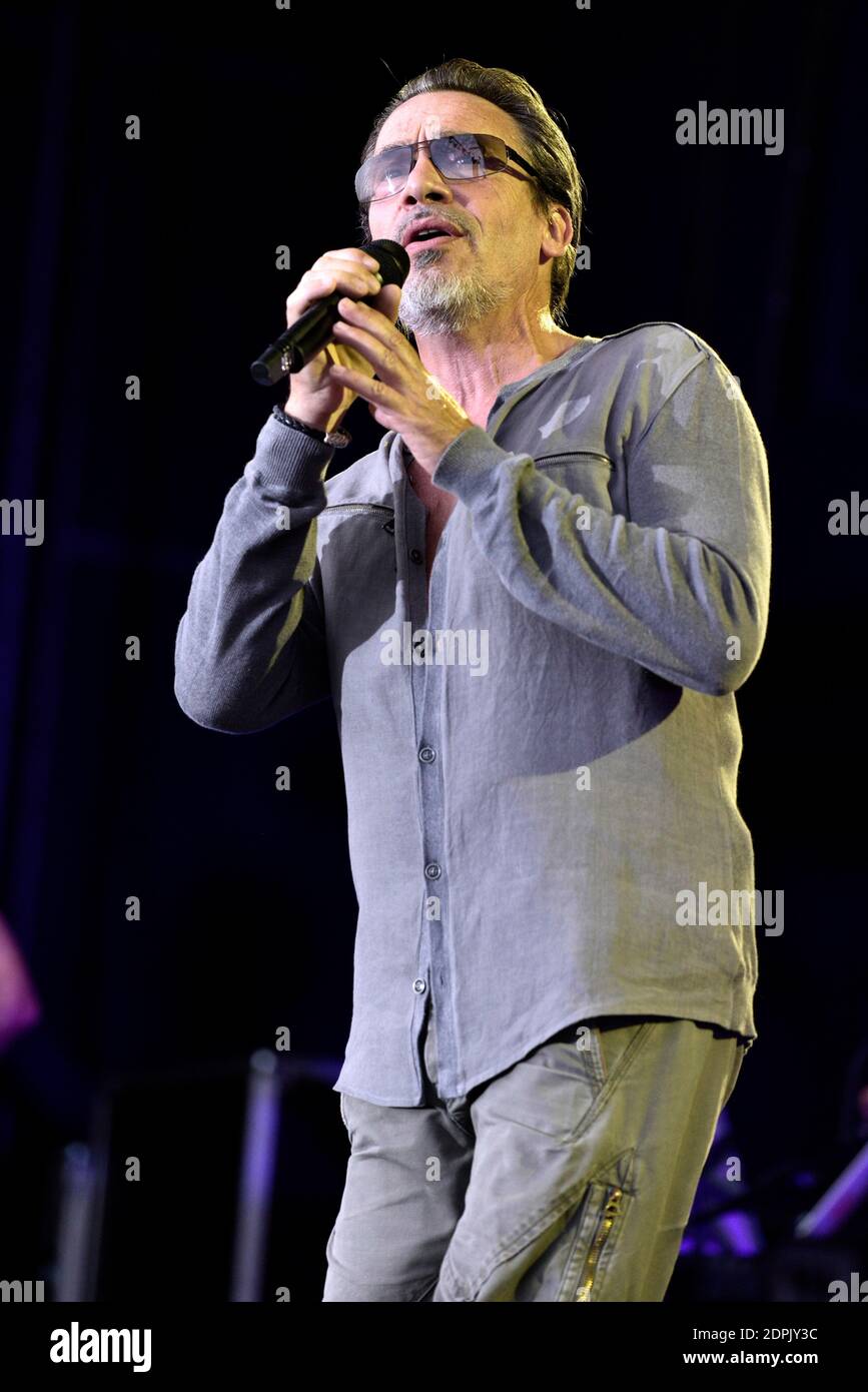 French singer Florent Pagny performs live on stage at 'Le Tigre' during ...
