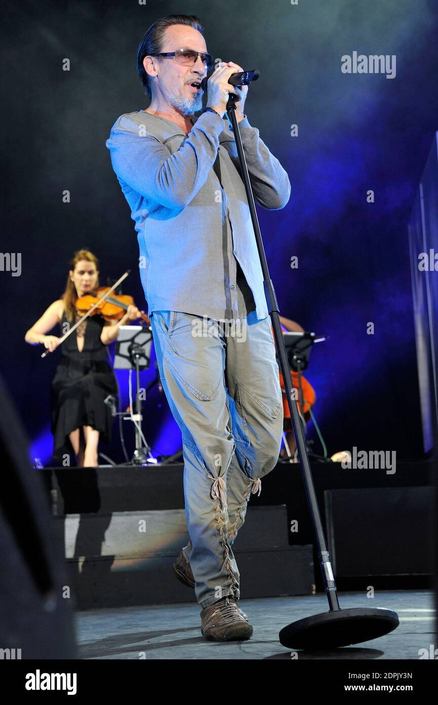 French singer Florent Pagny performs live on stage at 'Le Tigre' during ...